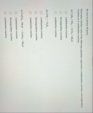 Solved Be sure to answer all parts.Determine whether each of | Chegg.com