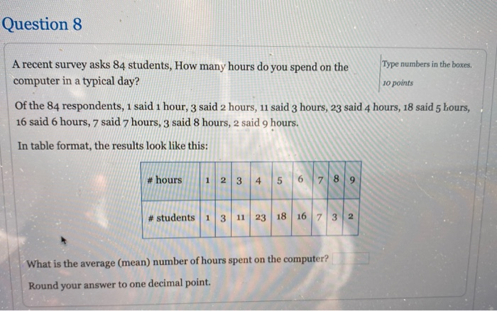 Solved Question 5 A recent survey asks 105 students, How | Chegg.com