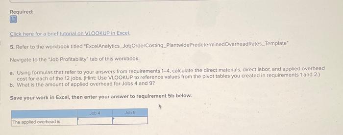 Click here for a brief tutorial on VLOOKUP in Excel. | Chegg.com