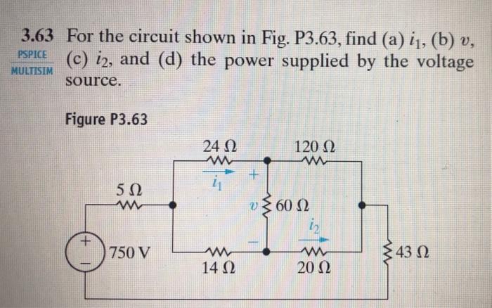 Solved 3.63 For the circuit shown in Fig. P3.63, find (a) | Chegg.com