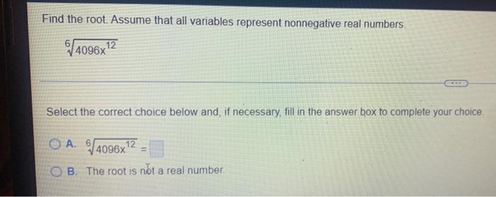 Solved Find the root. Assume that all variables represent | Chegg.com