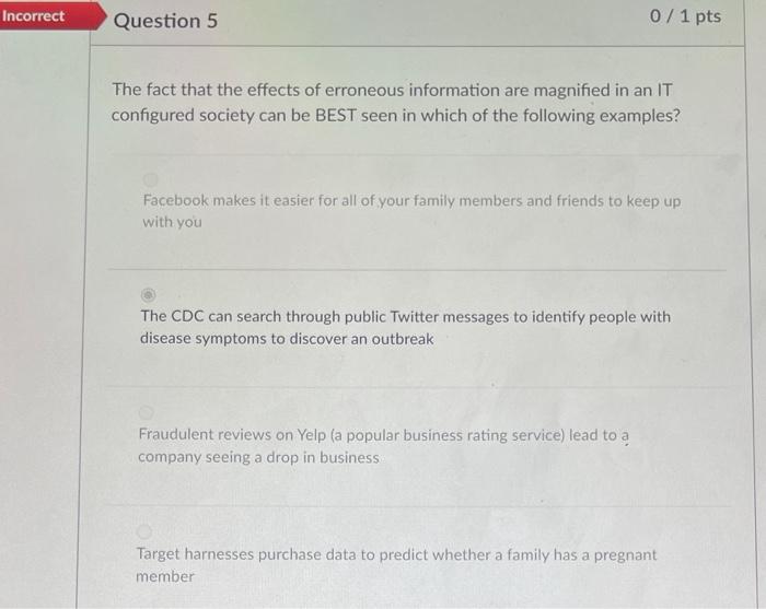 Solved The fact that the effects of erroneous information | Chegg.com