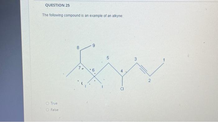 Solved The following compound is an example of an alkyne: | Chegg.com