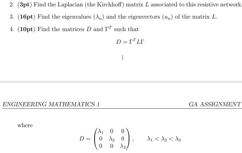 Solved Figure 1: Triangular Resistive network2. (3pt) Find | Chegg.com