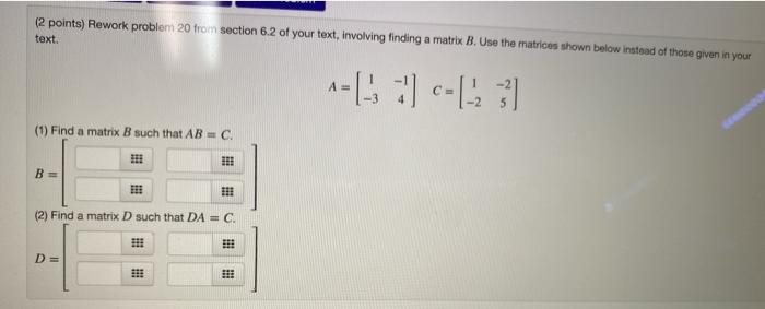 Solved (2 points) Rework problem 20 from section 6.2 of your | Chegg.com