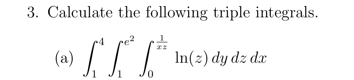 Solved Calculate the following triple | Chegg.com