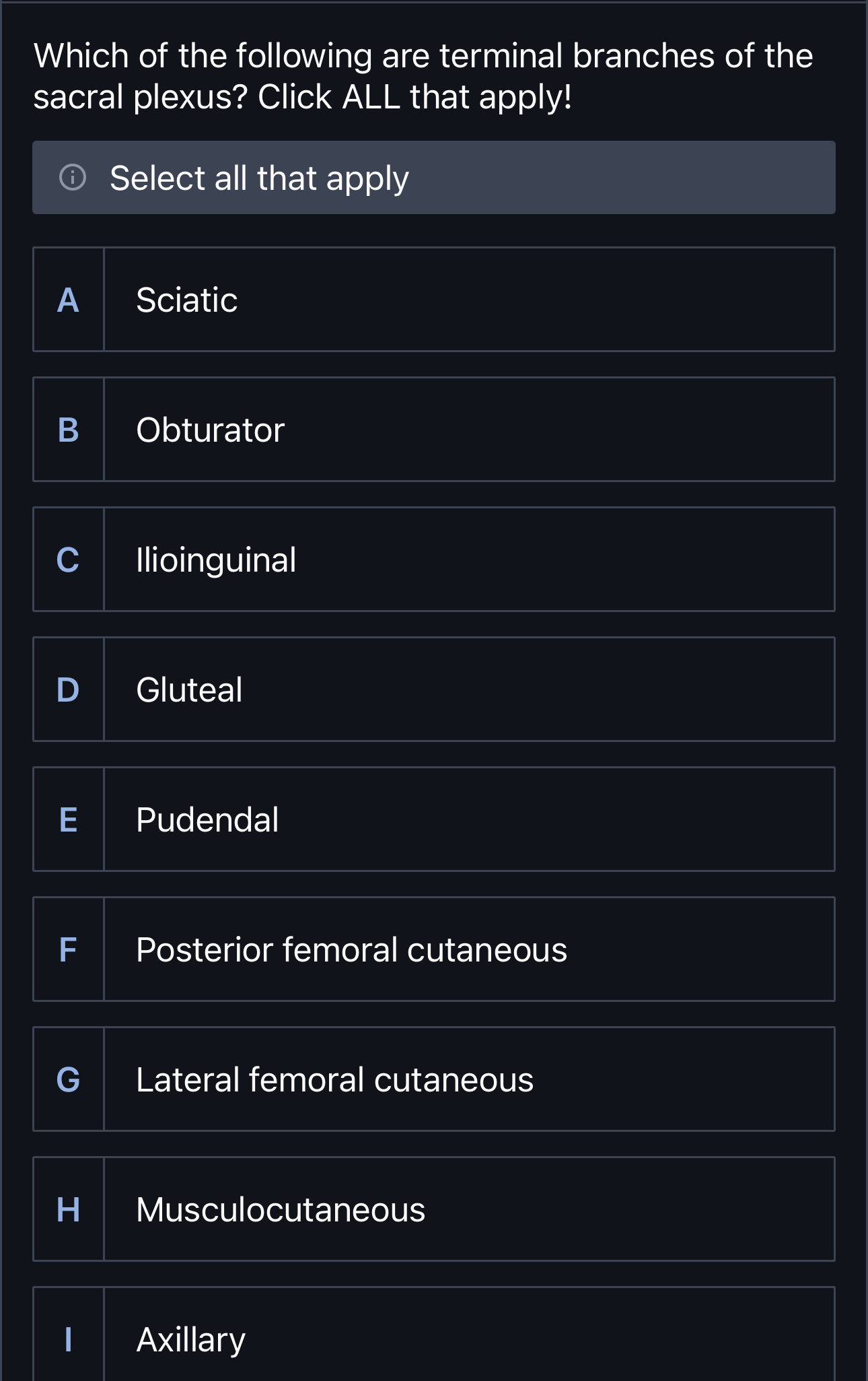 Solved Which of the following are terminal branches of the | Chegg.com