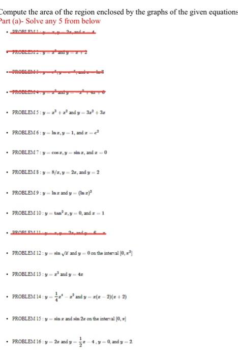Solved Solve 5 equations from part (a) , 3 equations from | Chegg.com