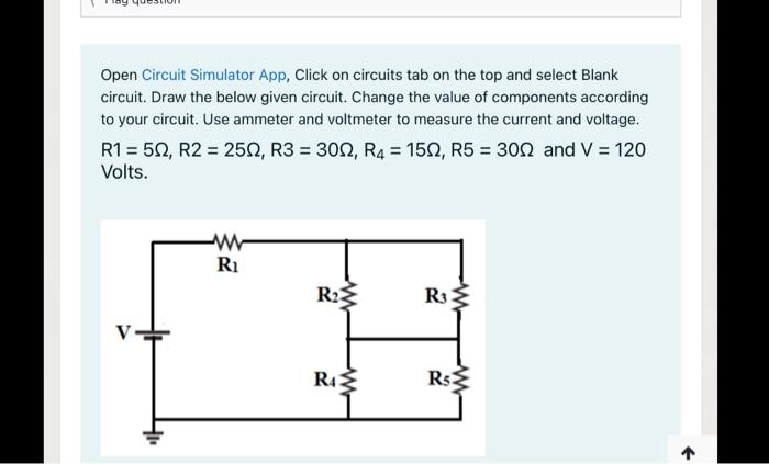 Solved Open Circuit Simulator App, Click on circuits tab on | Chegg.com
