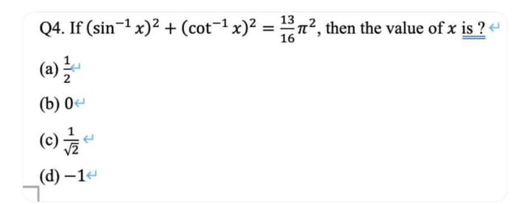 Solved Q4. If \\( \\left(\\sin ^{-1} | Chegg.com