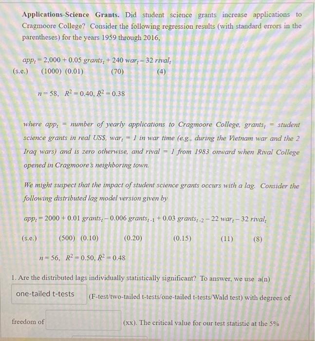 Solved Applications-Science Grants. Did student science | Chegg.com