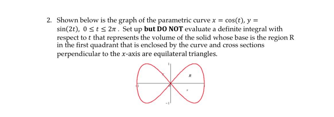 Solved Shown below is the graph of the parametric curve | Chegg.com