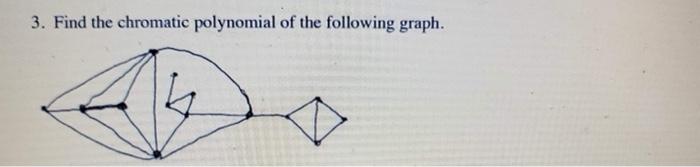 Solved 3. Find the chromatic polynomial of the following | Chegg.com