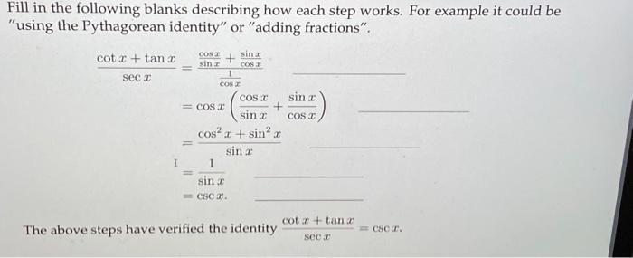 Solved Fill in the following blanks describing how each step | Chegg.com