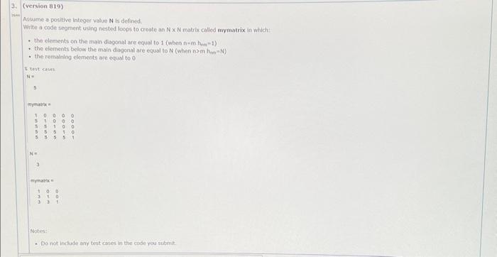 Solved Assume a positive integer value N is defined. White a | Chegg.com