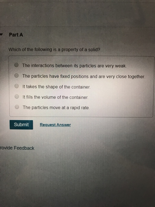 Solved Part A Which of the following is a property of a | Chegg.com
