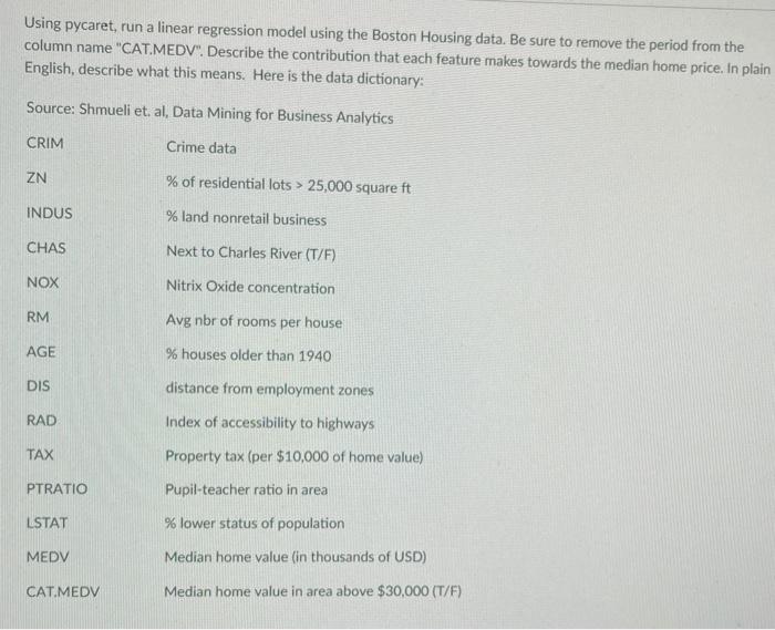 Using Pycaret Run A Linear Regression Model Using