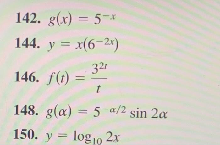 Solved 142 and 150 find the derivative of those two | Chegg.com