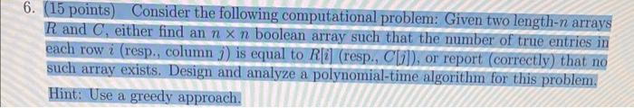Solved (15 points) Consider the following computational | Chegg.com Solved (15 points) Consider the following computational | Chegg.com