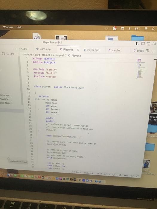 Solved Vscode > Card_project ? exomple 1 > C | Chegg.com