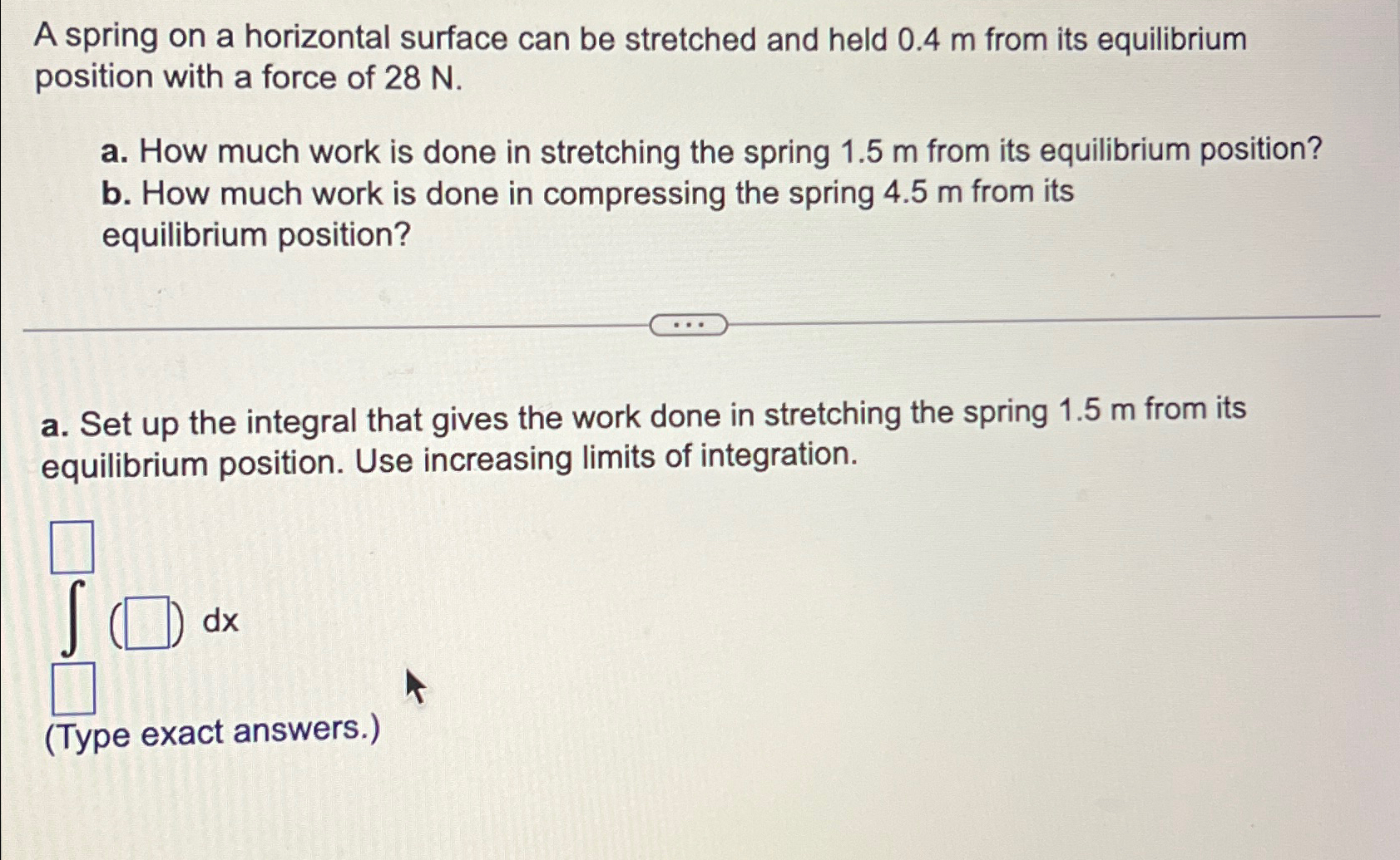 Solved A spring on a horizontal surface can be stretched and | Chegg.com