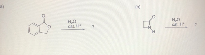 Solved a) H2O cat. H+ H20 cat. H ? H | Chegg.com