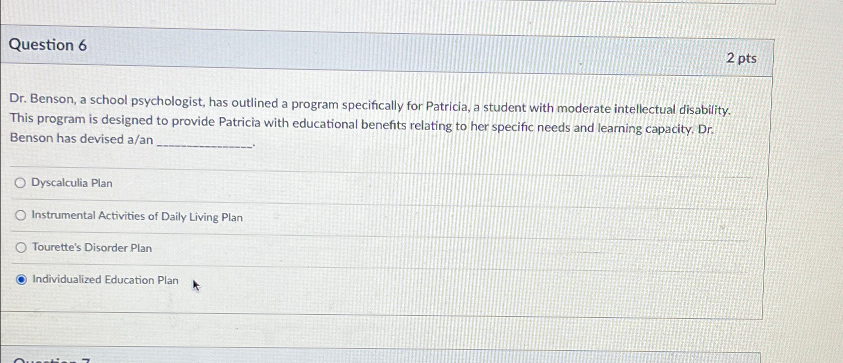 Solved Question 62 ﻿ptsDr. ﻿Benson, a school psychologist, | Chegg.com