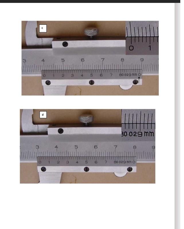 Solved Calculate the measurement of the vanier caliper | Chegg.com