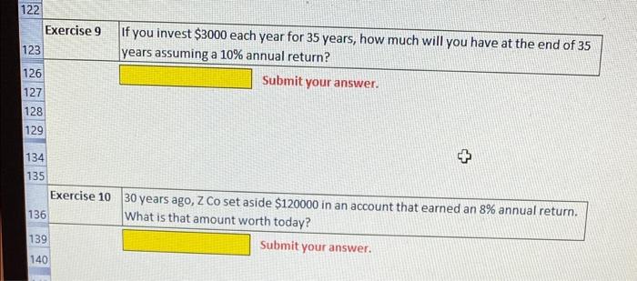Solved Exercise 9 If you invest $3000 each year for 35 | Chegg.com