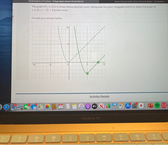 Solved Transformations of Functions - College Algebra | Chegg.com