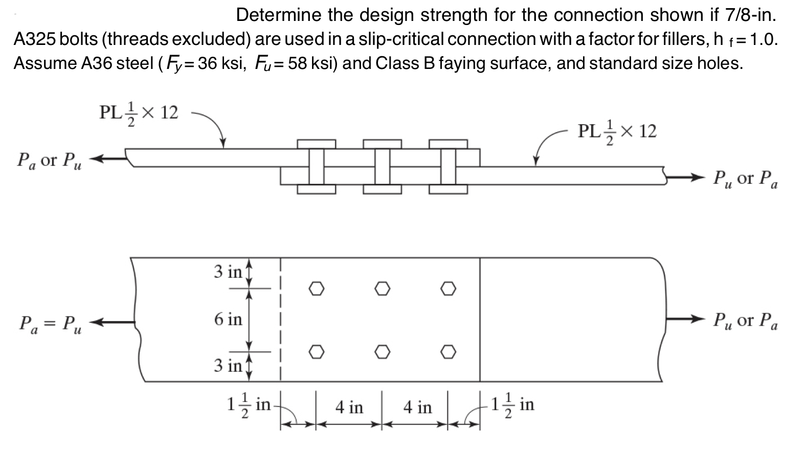 Solved Determine the design strength for the connection | Chegg.com