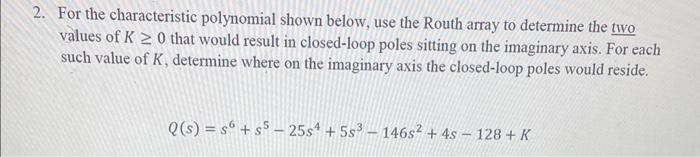 Solved 2. For the characteristic polynomial shown below, use | Chegg.com