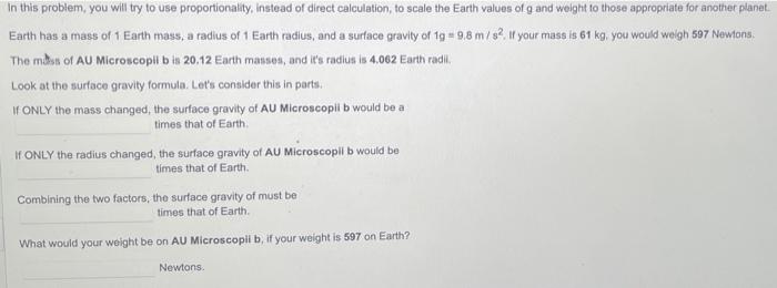 Solved In this problem, you will try to use proportionality, | Chegg.com