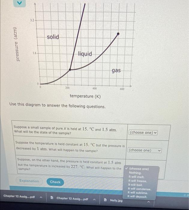Solved 111 Using a phase diagram to predict phase at a given | Chegg.com