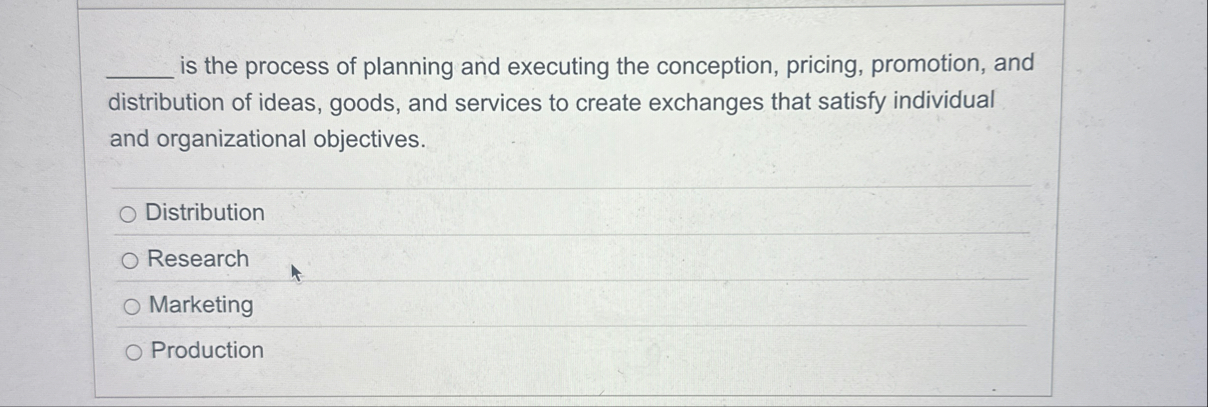 Solved q, ﻿is the process of planning and executing the | Chegg.com