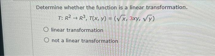Solved Determine whether the function is a linear | Chegg.com