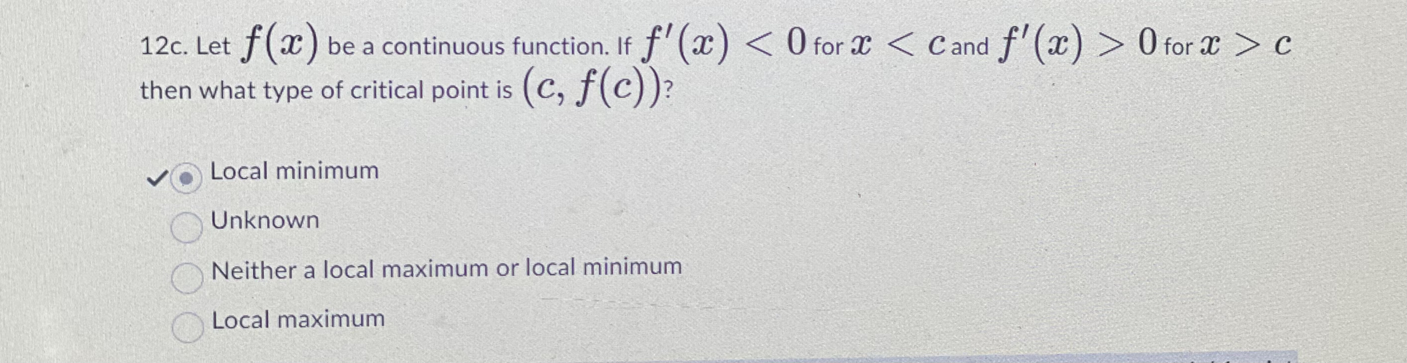 Solved (solve and explain)(12c.) ﻿Let f(x) ﻿be a continuous | Chegg.com