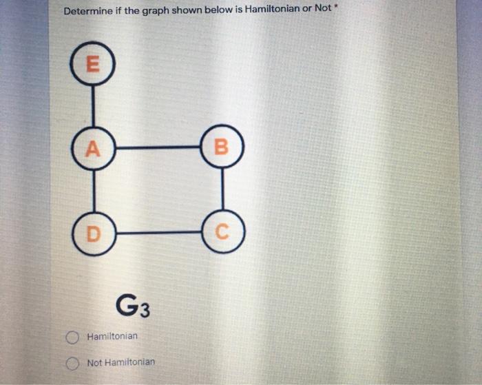 Solved Determine if the graph shown below is Hamiltonian or | Chegg.com