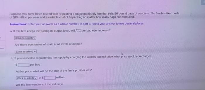 Solved Suppose you have been tasked with regulating a single | Chegg.com