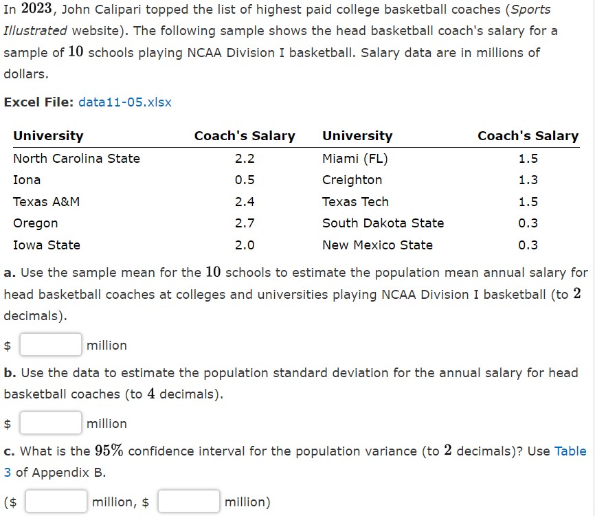 [Solved]: In 2023 , John Calipari topped the list of highes