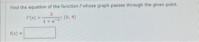 Solved Find the equation of the function f whose graph | Chegg.com