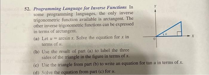 Solved 52. Programming Language for Inverse Functions In | Chegg.com