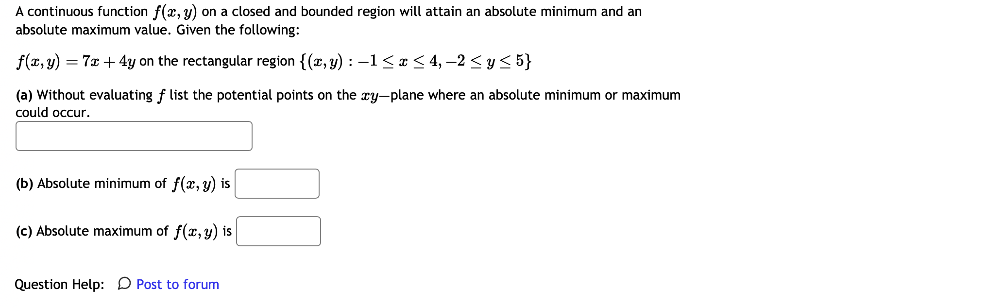 Solved A continuous function f(x,y) ﻿on a closed and bounded | Chegg.com