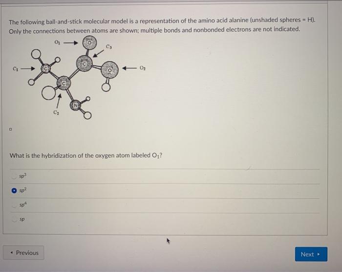 Solved The following ball-and-stick molecular model is a | Chegg.com