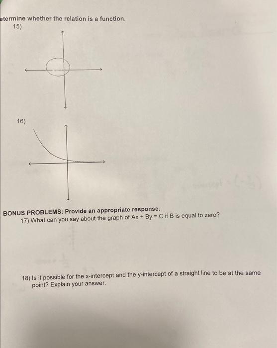 Solved etermine whether the relation is a function. 15) | Chegg.com