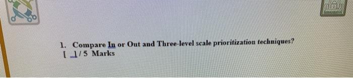 Solved 1. Compare In or Out and Three-level scale | Chegg.com