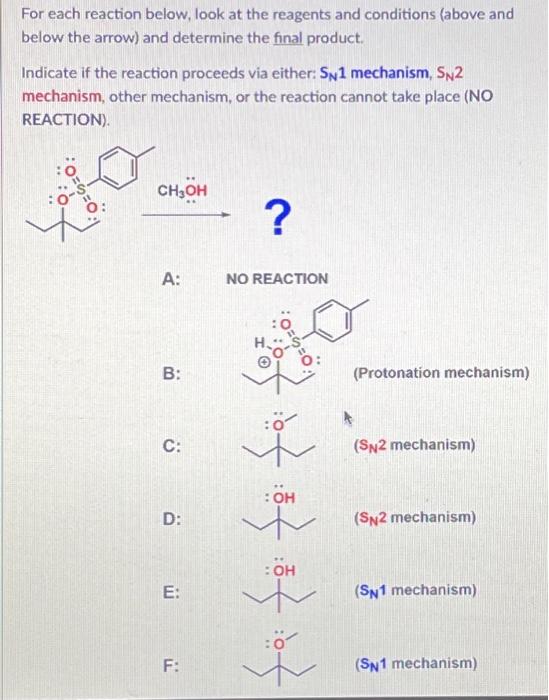 [solved] For Each Reaction Below Look At The Reagents And