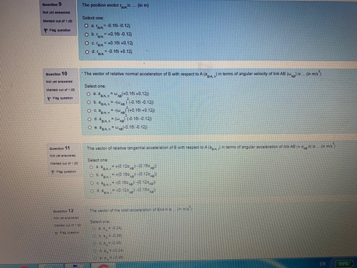Solved For a short interval of motion, link OA has a | Chegg.com