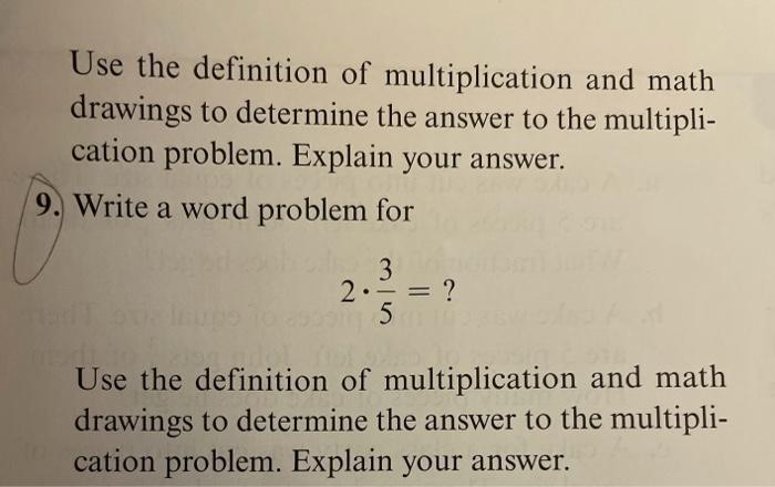 Solved Use the definition of multiplication and math | Chegg.com