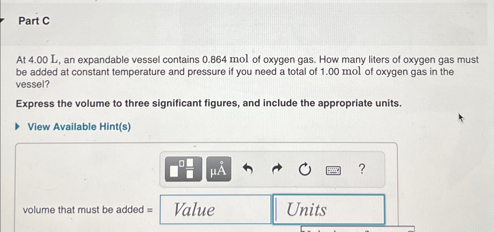 Solved Part CAt 4.00L, ﻿an expandable vessel contains | Chegg.com
